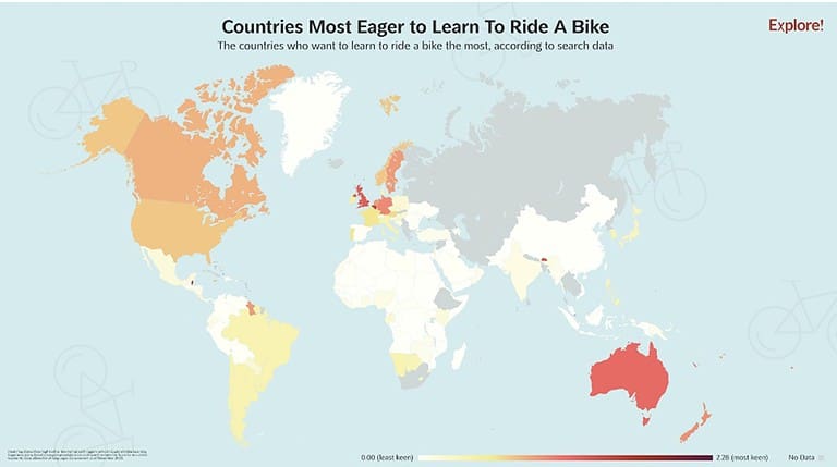The countries most eager to learn to ride a bike | Triathlon Insight
